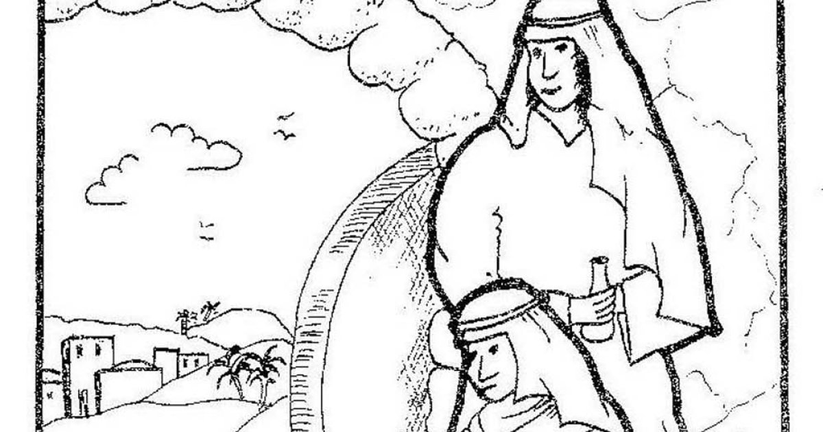 Kleurplaat - Twee vrouwen aan het graf